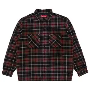Supreme Quilted Plaid Shirt - Grey