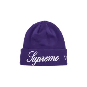 Supreme New Era Script Beanie - Purple