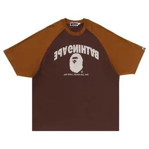 A BATHING APE College Relaxed Fit Raglan Tee
