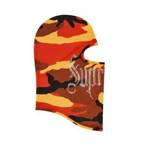 Supreme Rhinestone Camo Balaclava - Orange
