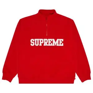 Supreme Collegiate Half Zip Pullover - Red