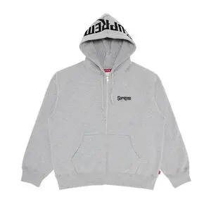 Supreme Mister Cartoon Zip Up Hooded Sweatshirt - Grey