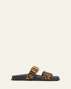 Women's Leopard Slide Sandals