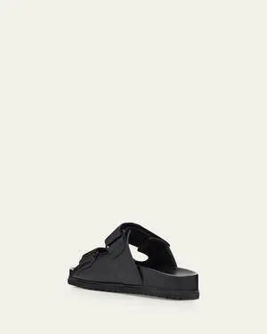 Prada Leather Slide Sandals