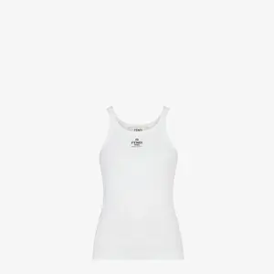 Fendi Slim-fit Sleeveless Top - White