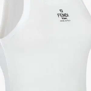 Fendi Slim-fit Sleeveless Top - White