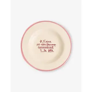 LAETITIA ROUGET A La Folie Stoneware Dessert Plate 21cm - Pink And Red