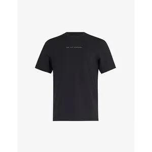 Lululemon Zeroed In Brand-print Stretch Cotton-blend T-shirt - Black