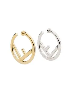 Fendi F Is Fendi Earrings Gold-silver