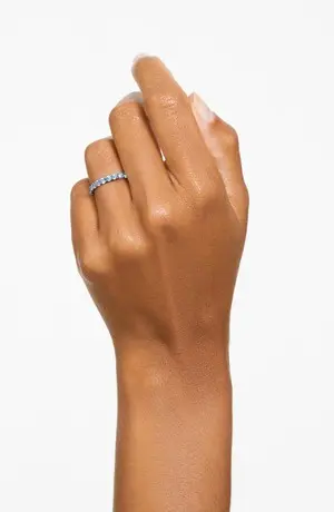 SWAROVSKI Matrix Round Crystal Eternity Ring - Blue/ Silver