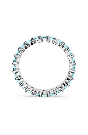 SWAROVSKI Matrix Round Crystal Eternity Ring - Blue/ Silver