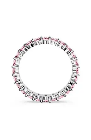 SWAROVSKI Matrix Round Crystal Eternity Ring - Pink/ Silver