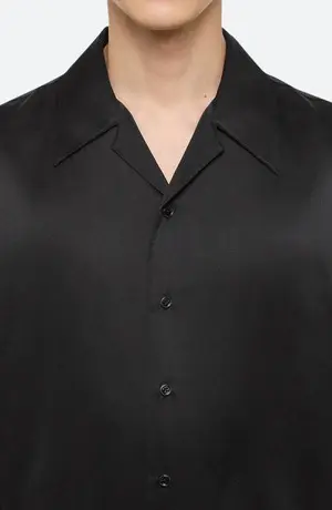 Helmut Lang Boxy Silk Camp Shirt