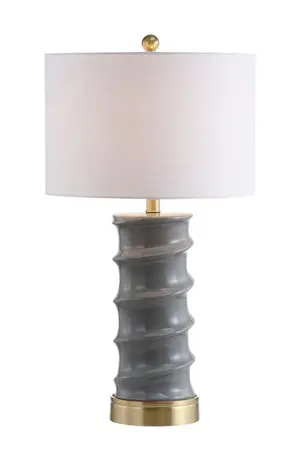 JONATHAN Y Taipei 28" Ceramic Led Table Lamp - Dark Gray