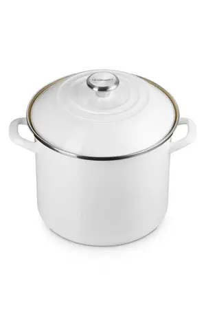 LE CREUSET 8-quart Enameled Stainless Steel Stock Pot - White