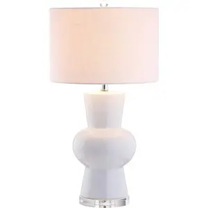 JONATHAN Y Julia 28.5" Ceramic Led Table Lamp White
