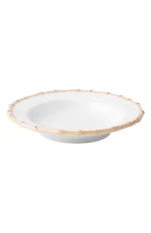 JULISKA Bamboo Texture Ceramic Pasta Bowl - Natural