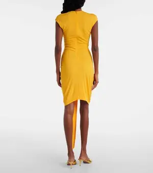 Christopher Esber Bezel Cutout Jersey Minidress