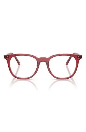 Oliver Spencer 49mm Pillow Eyeglasses - Translucent Rust/ Demo Lens
