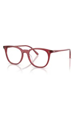 Oliver Spencer 49mm Pillow Eyeglasses - Translucent Rust/ Demo Lens
