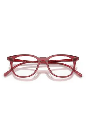 Oliver Spencer 49mm Pillow Eyeglasses - Translucent Rust/ Demo Lens