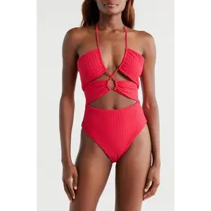 BOAMAR Neff Jacquard One-piece Swimsuit - Red Cherry