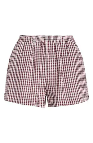 BILLABONG Printed Cotton Shorts - Red Dahlia