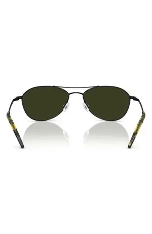 Oliver Spencer 57mm Pilot Sunglasses - Matte Black/ G15 Polar