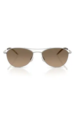 Oliver Spencer 57mm Pilot Sunglasses - Silver/ Sandstone Gradient