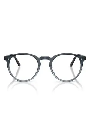 Oliver Spencer O'malley 47mm Round Eyeglasses - Twilight Gradient/ Demo Lens