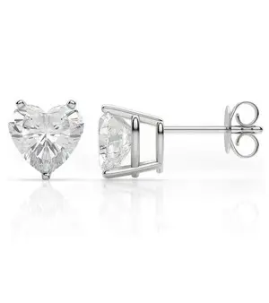 DONATELLO GIAN Name Sterling Heart Stud Earrings - Silver