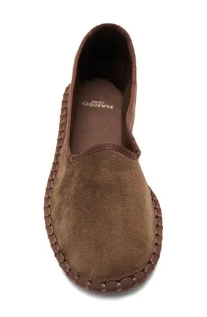 Mango Velour Loafer - Brown