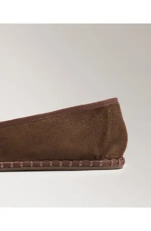 Mango Velour Loafer - Brown