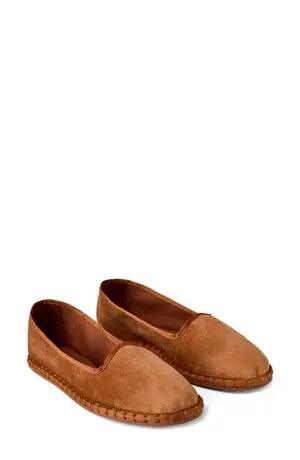 Mango Velour Loafer - Orange