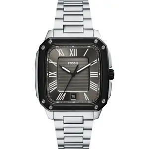 Fossil Crosby Stainless Steel Bracelet Watch - Black/ Silver