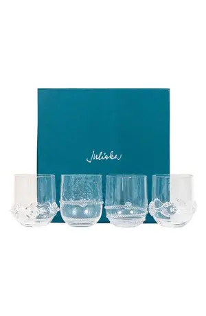 JULISKA Heritage Set Of 4 Assorted Stemless Wine Glasses