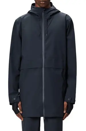 Rains Suva Hardshell Long Rain Jacket - Navy