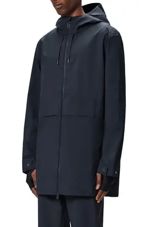 Rains Suva Hardshell Long Rain Jacket - Navy