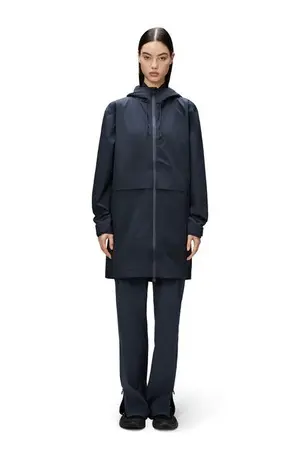 Rains Suva Hardshell Long Rain Jacket - Navy