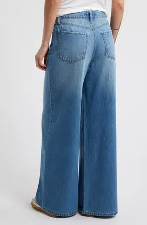 1822 Denim Drawstring High-waist Wide-leg Jeans