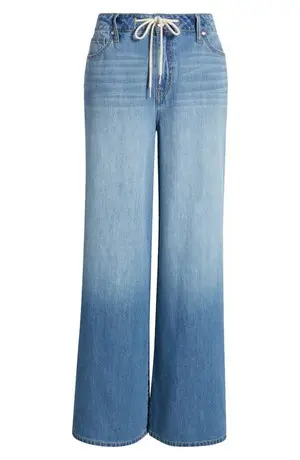 1822 Denim Drawstring High-waist Wide-leg Jeans