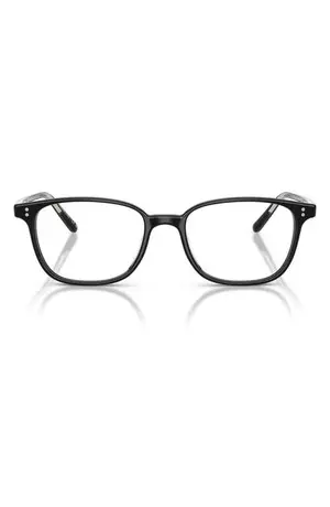 Oliver Spencer Oliver Peoples 53mm Square Optical Eyeglasses Black/ Demo Lens