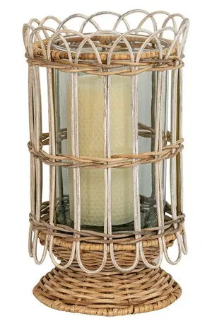 JULISKA Provence Rattan 11.5-inch Hurricane - Natural/ Whitewash