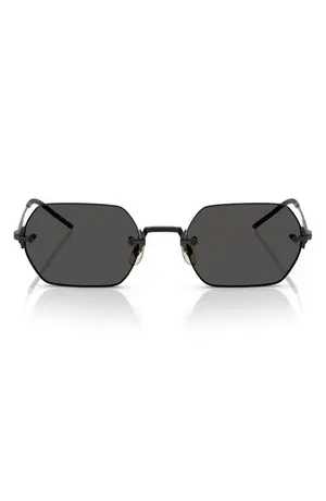 Oliver Spencer Oliver Peoples 52mm Octagon Sunglasses Matte Black/ Grey