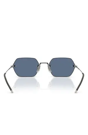 Oliver Spencer 52mm Octagon Sunglasses - Silver/ Blue