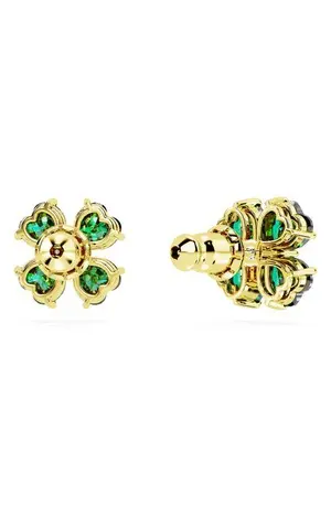 SWAROVSKI Idyllia Clover Stud Earrings - Green