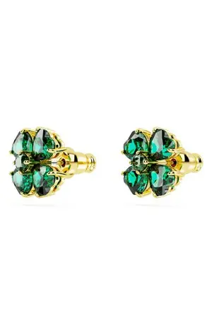 SWAROVSKI Idyllia Clover Stud Earrings - Green