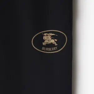 Burberry Knight Stamp Cotton Jogging Pants - Black