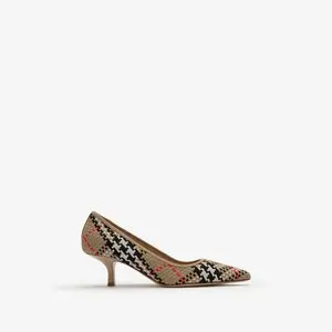 Burberry Check Dame Pumps - Sand