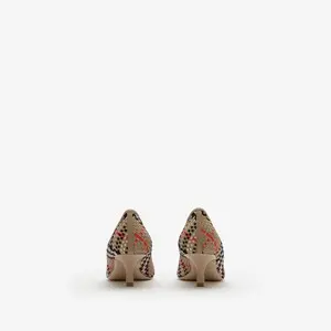 Burberry Check Dame Pumps - Sand